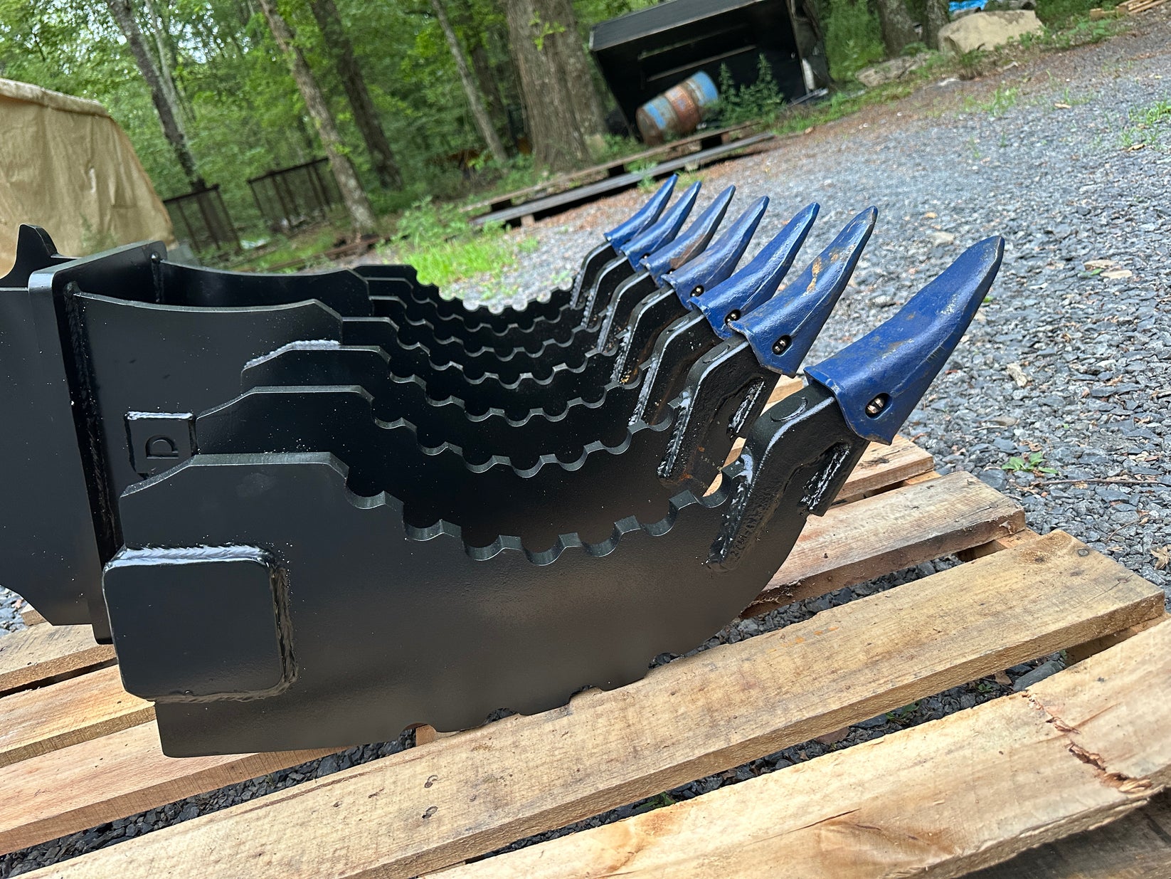 Excavator Land Clearing Rake - 3/4" Tines With Replaceable Teeth (4-10 ...