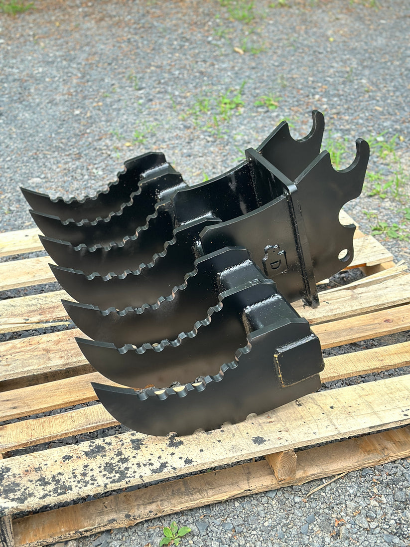 Excavator Land Clearing Rake - 3/4" Tines (4-10 Ton Machine) – D ...