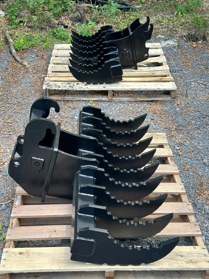 Excavator Land Clearing Rake - 3/4" Tines (4-10 Ton Machine) – D ...