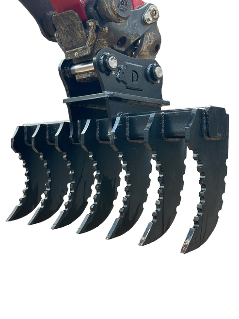 Excavator Land Clearing Rake - 3/4" Tines (4-10 Ton Machine) – D ...