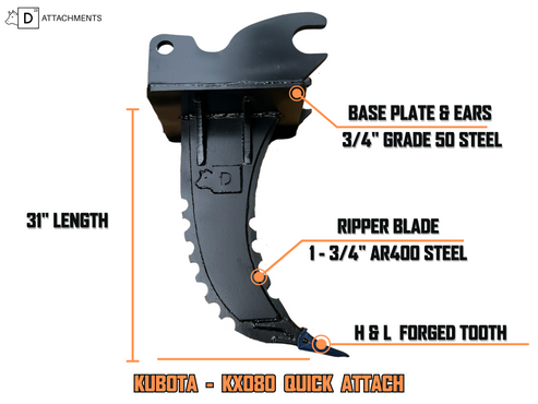 Heavy Duty Excavator Root Ripper/Frost Ripper - (6- 10 Ton Machines ...